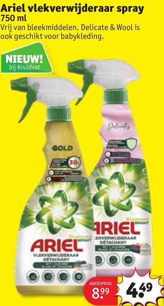 Ariel vlekverwijderaar spray 750 ml aanbieding bij Kruidvat