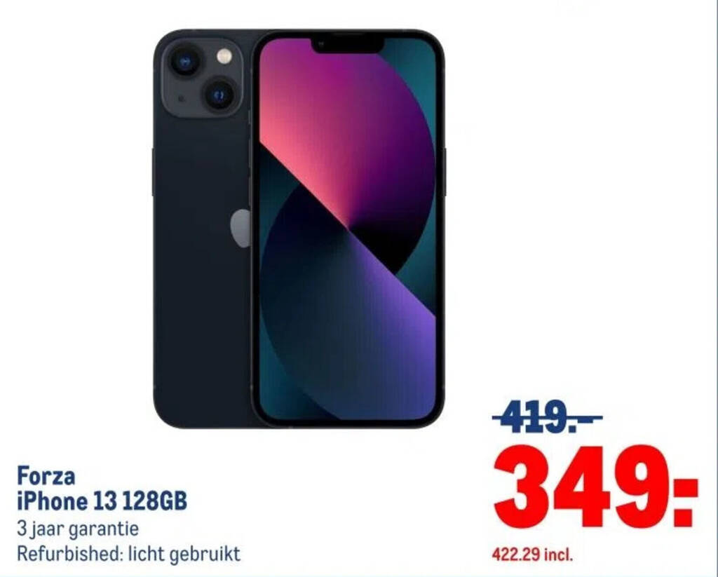 Forza iPhone 13 128GB aanbieding bij Makro