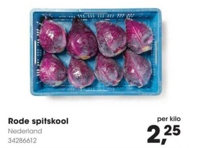 Rode spitskool 1 kg aanbieding bij HANOS