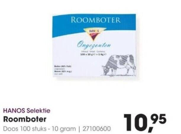 Roomboter 10 g aanbieding bij HANOS