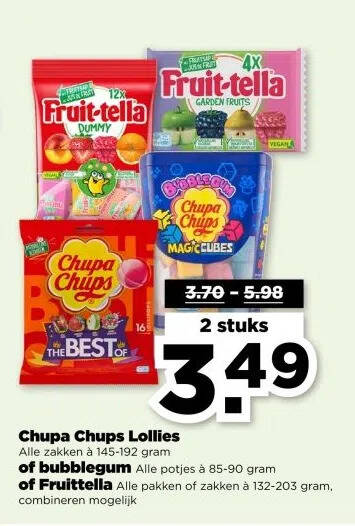 Chupa Chups Lollies aanbieding bij PLUS