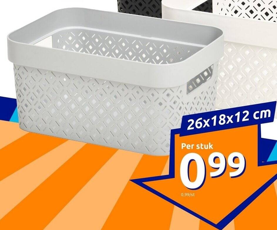 Curver mand 26 x 18 x 12 cm aanbieding bij Action