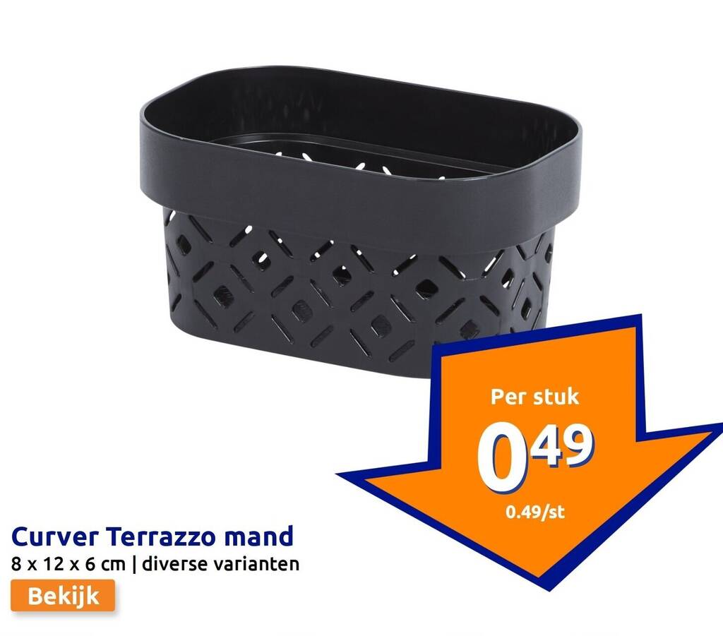 Curver Terrazzo mand 8 x 12 x 6 cm aanbieding bij Action