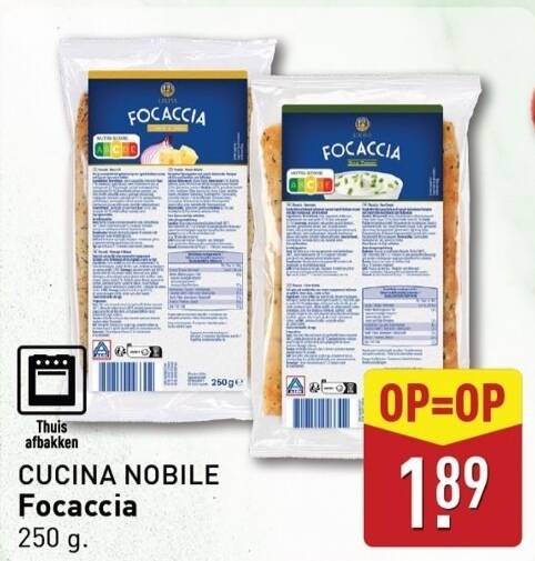 Focaccia 250 g aanbieding bij ALDI