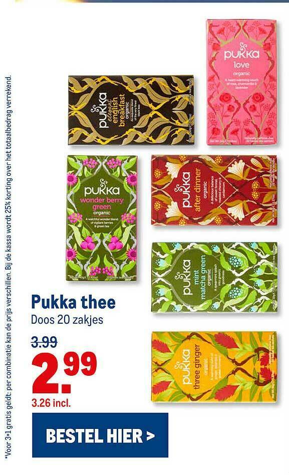 Pukka Thee aanbieding bij Makro