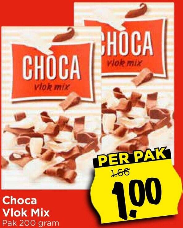 Choca Vlok Mix 200 g aanbieding bij Vomar Voordeelmarkt Geldig van 30 ...