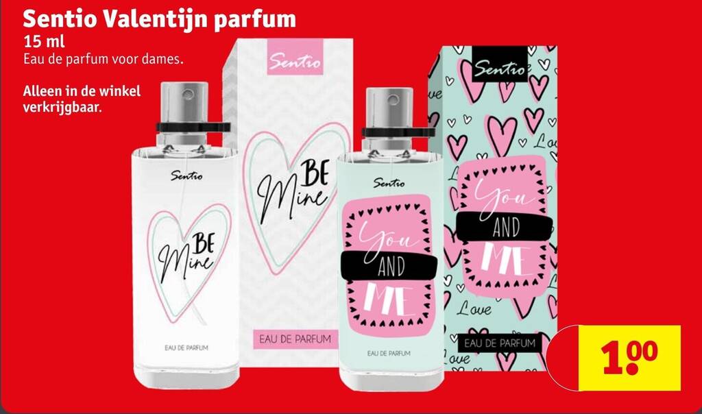 Sentio Valentijn parfum 15 ml aanbieding bij Kruidvat