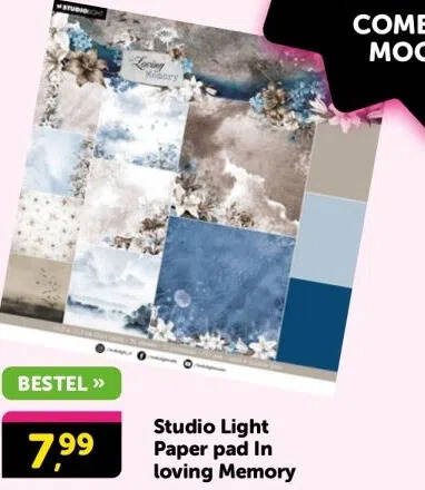 Studio Light Paper pad In loving Memory aanbieding bij Boekenvoordeel