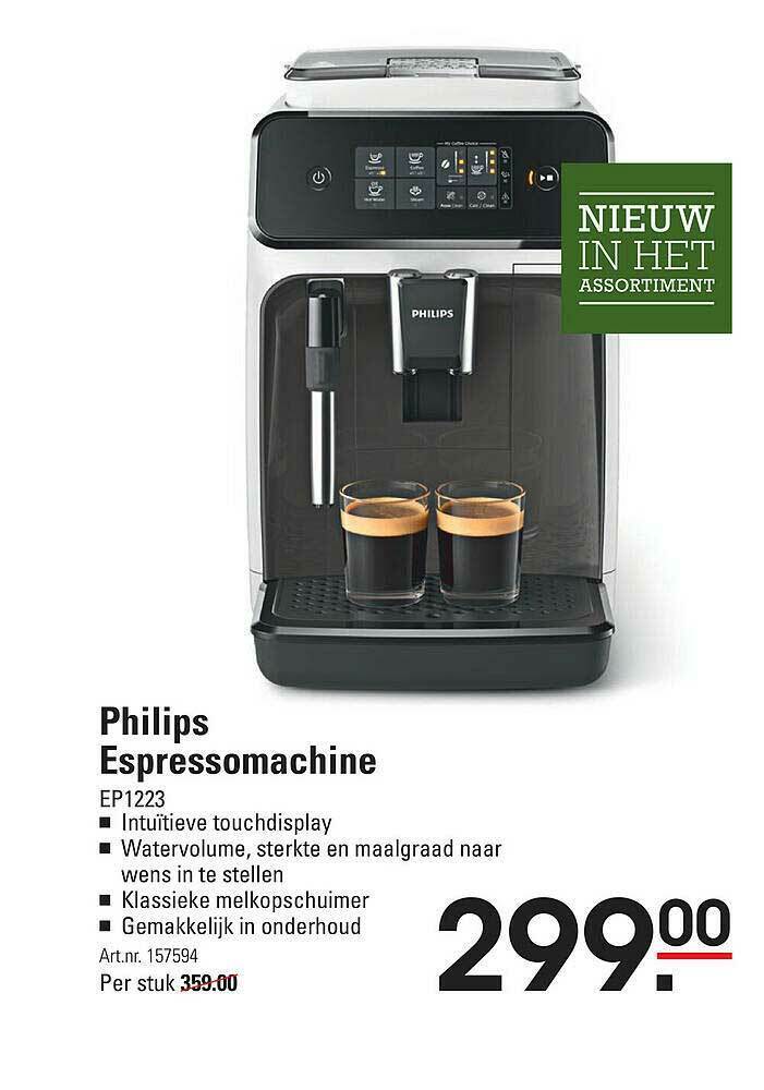 Philips Espressomachine EP1223 aanbieding bij Sligro