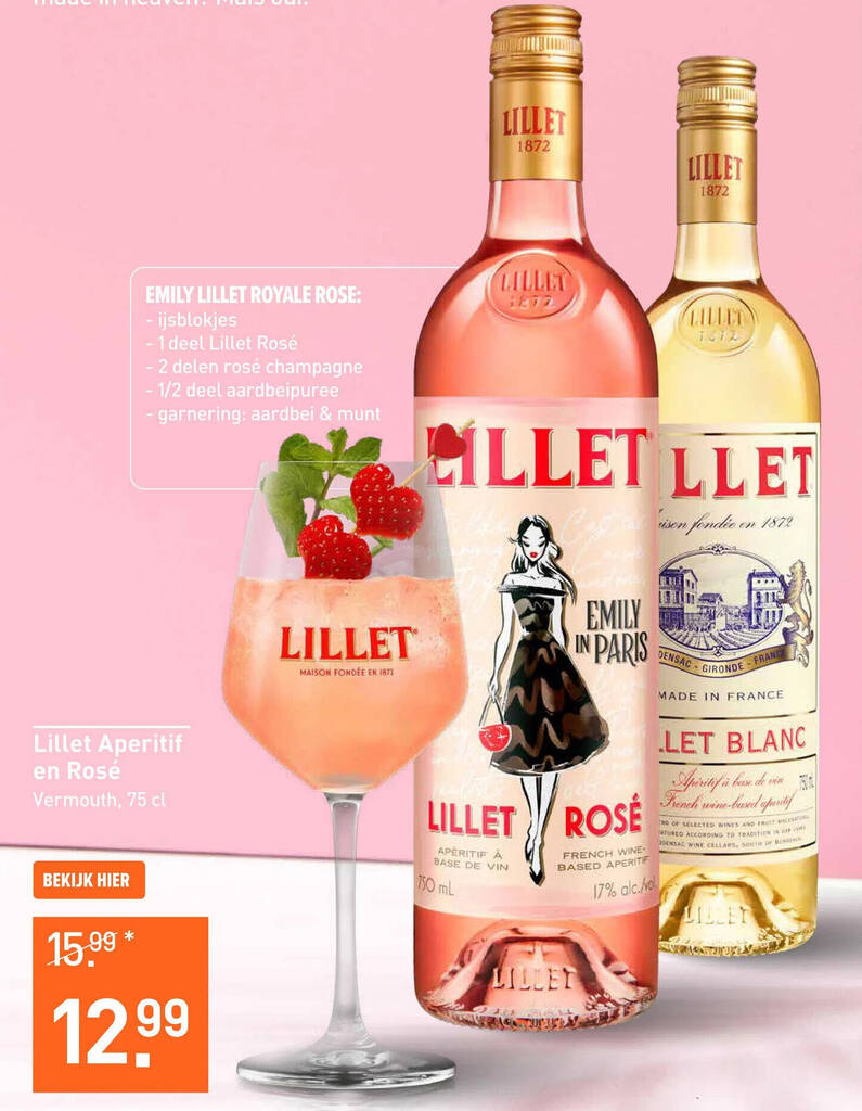 Lillet Aperitif en Rosé 75 cl. aanbieding bij Gall & Gall