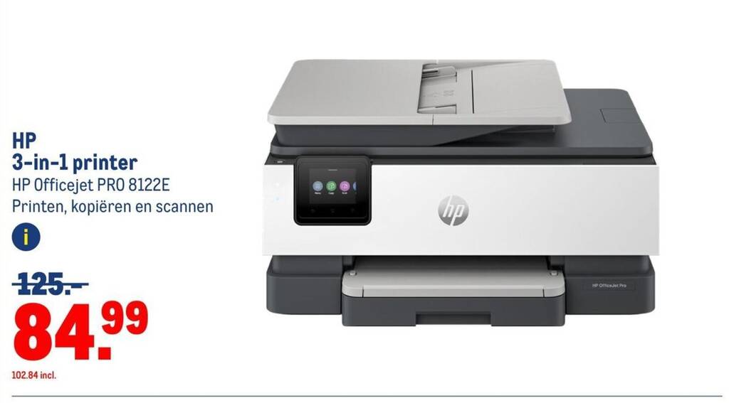 HP 3 in 1 printer aanbieding bij Makro