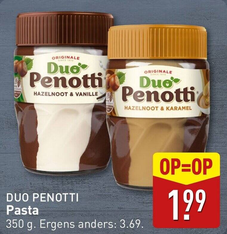 Duo penotti pasta 350 g aanbieding bij ALDI