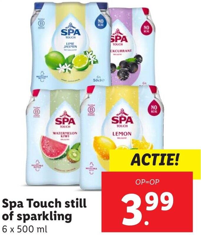Spa Touch still of sparkling 500 ml aanbieding bij Lidl