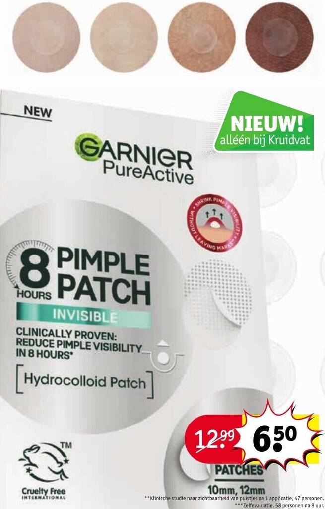 Garnier pureactive pimple patch aanbieding bij Kruidvat