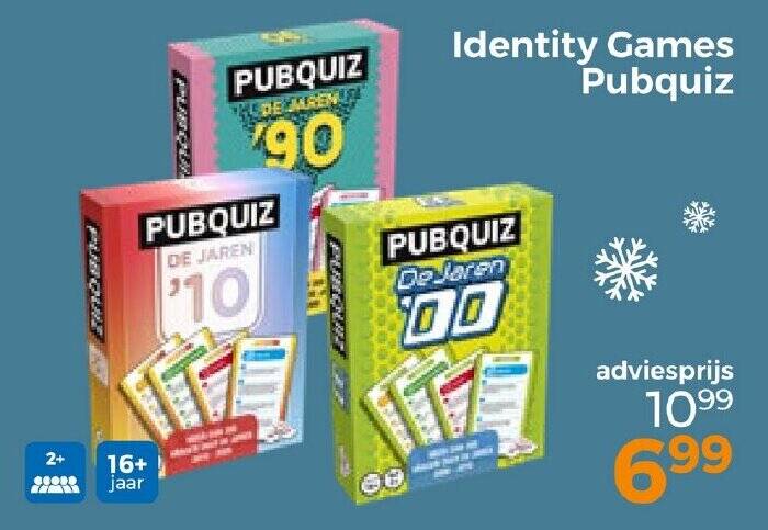 Identity Games Pubquiz aanbieding bij Trekpleister