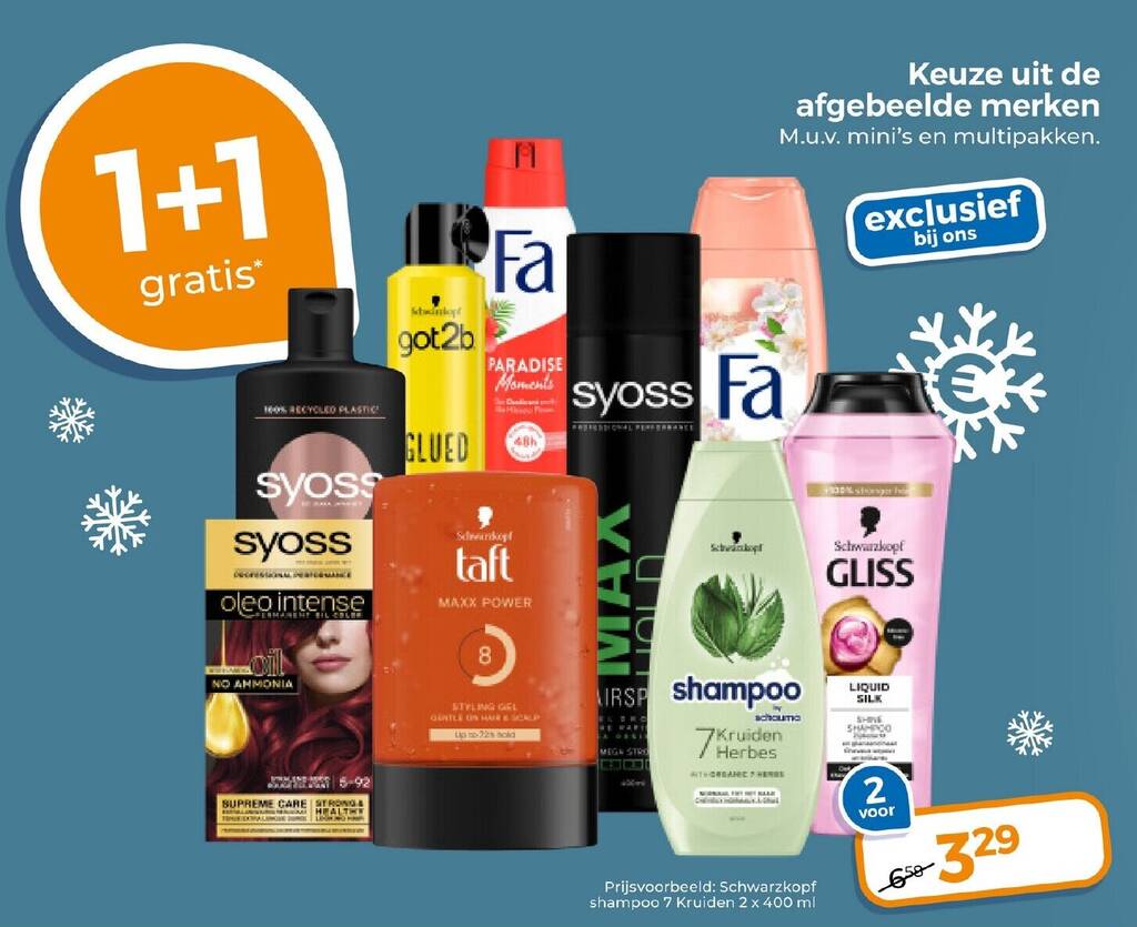 Keuze uit de afgebeelde merken 1+1 gratis aanbieding bij Trekpleister € ...