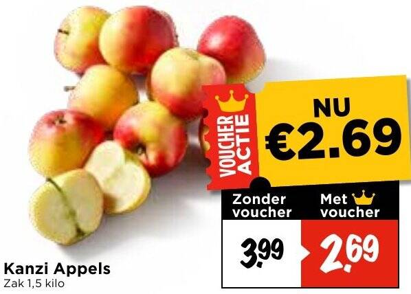 Kanzi Appels 1,5 kg aanbieding bij Vomar Voordeelmarkt