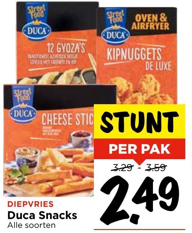 Duca Snacks aanbieding bij Vomar Voordeelmarkt