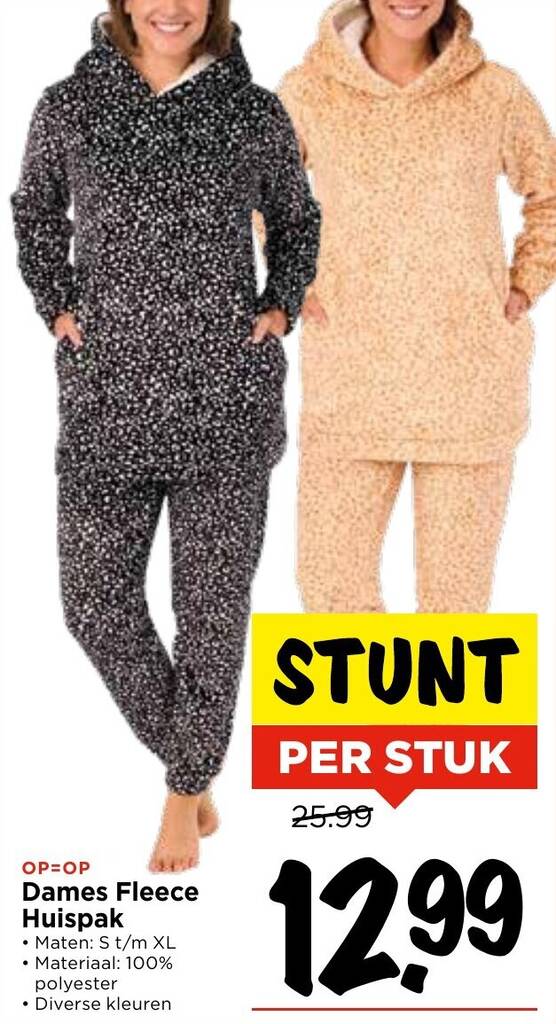 Dames Fleece Huispak aanbieding bij Vomar Voordeelmarkt