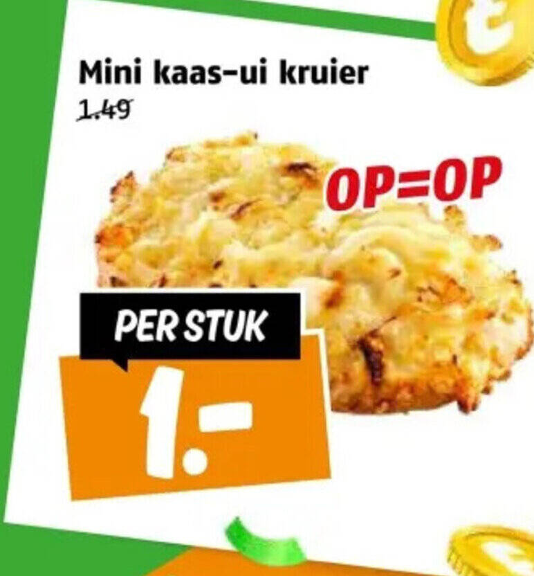 Mini kaas-ui kruier aanbieding bij Poiesz