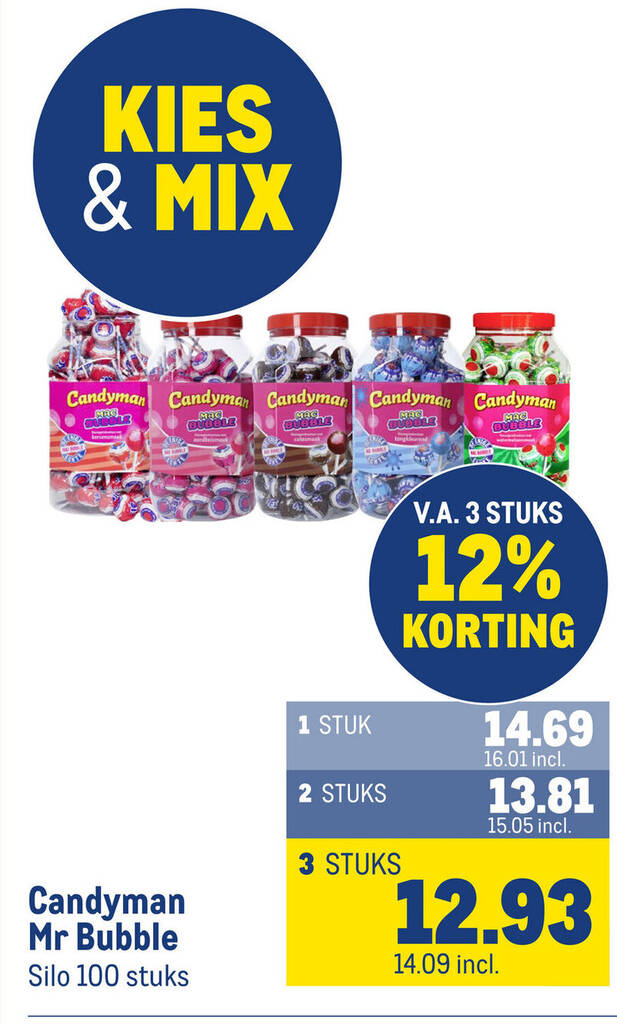 Candyman Mr Bubble aanbieding bij Makro