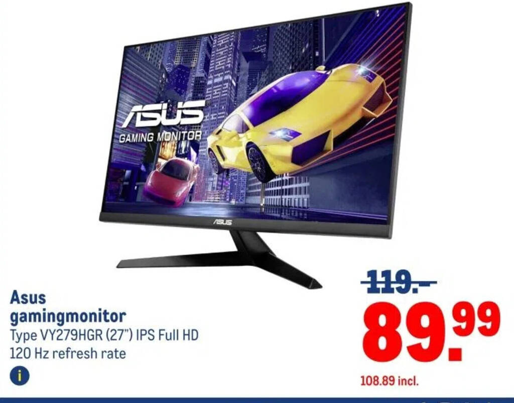 Asus gamingmonitor aanbieding bij Makro