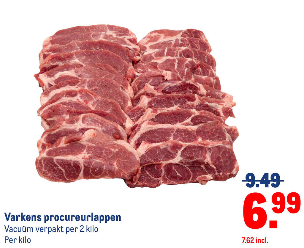 Varkens procureurlappen 2 kg aanbieding bij Makro