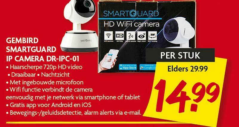 Gembird Smartguard IP Camera DR-IPC-01 aanbieding bij Dekamarkt
