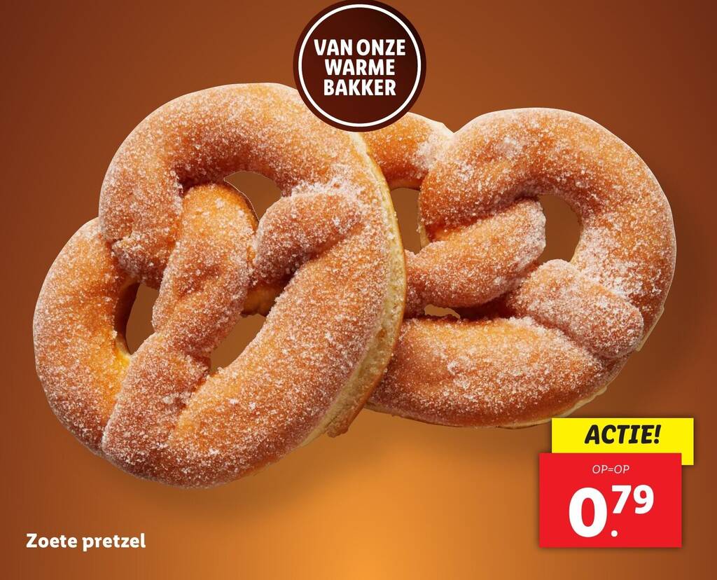 Zoete pretzel aanbieding bij Lidl