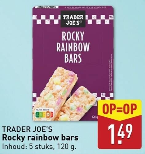 TRADER JOE'S Rocky rainbow bars 120 g aanbieding bij ALDI
