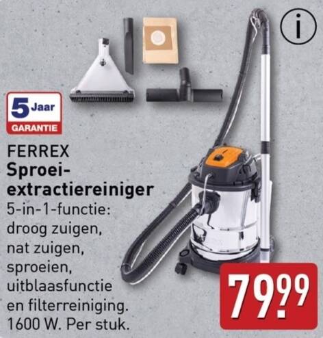 FERREX Sproei Extractiereiniger aanbieding bij ALDI