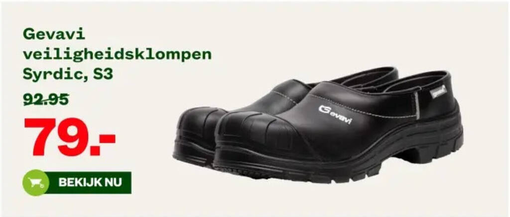Gevavi veiligheidsklompen Syrdic, S3 aanbieding bij Welkoop