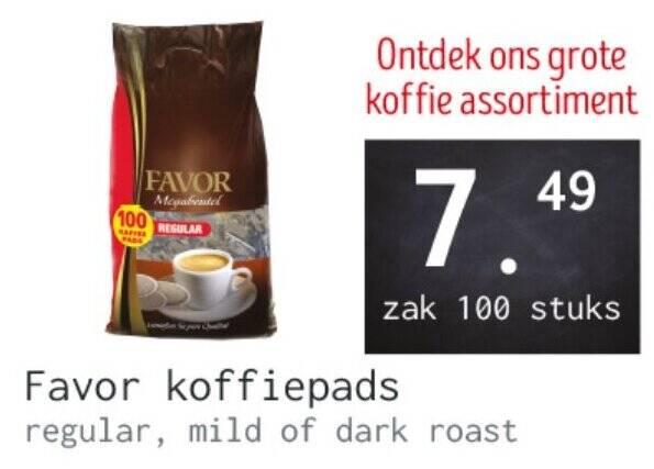 Favor koffiepads aanbieding bij Naanhof
