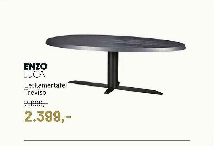 Enzo Luca Eetkamertafel Treviso aanbieding bij Piet Klerkx