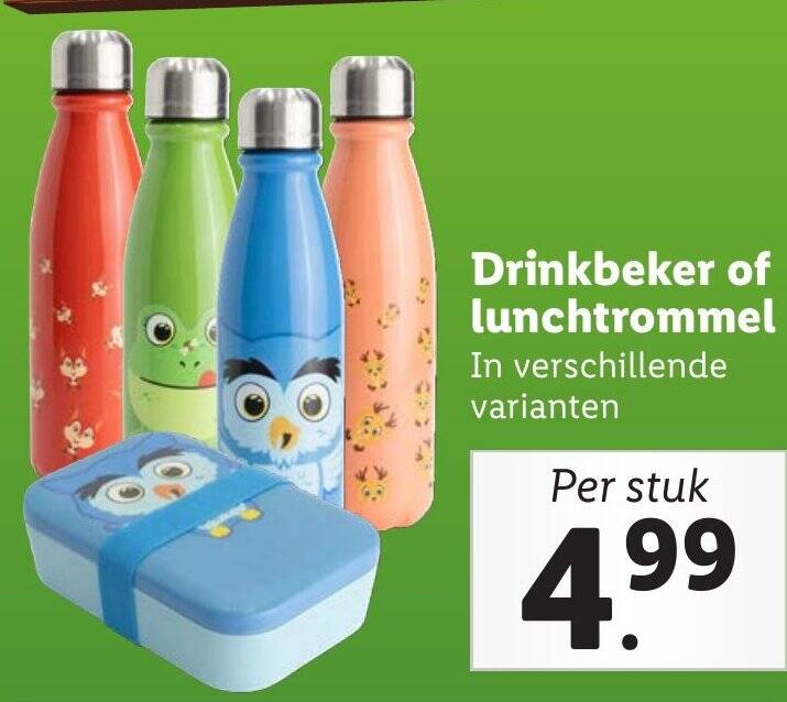 Drinkbeker of lunchtrommel aanbieding bij Lidl