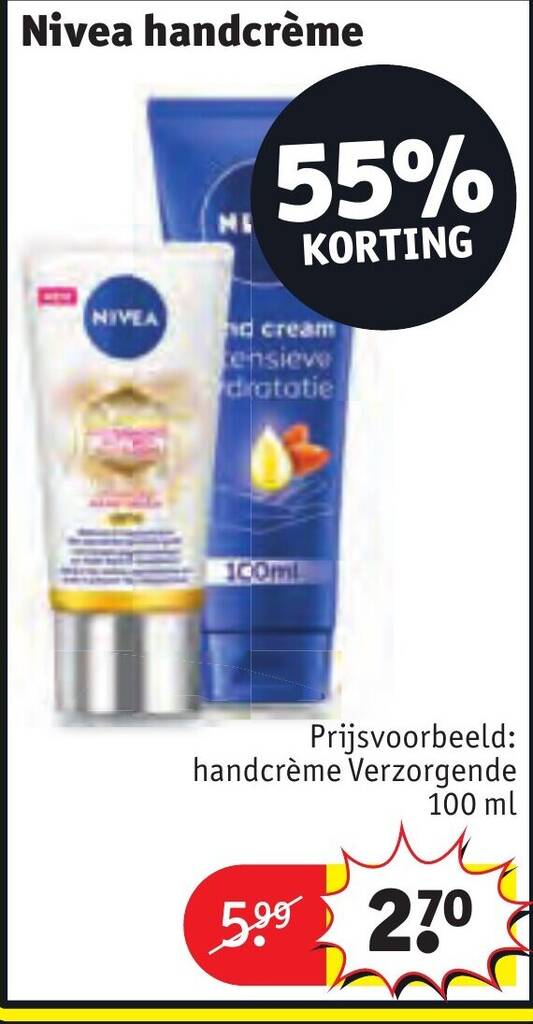 Nivea handcrème 100 ml aanbieding bij Kruidvat