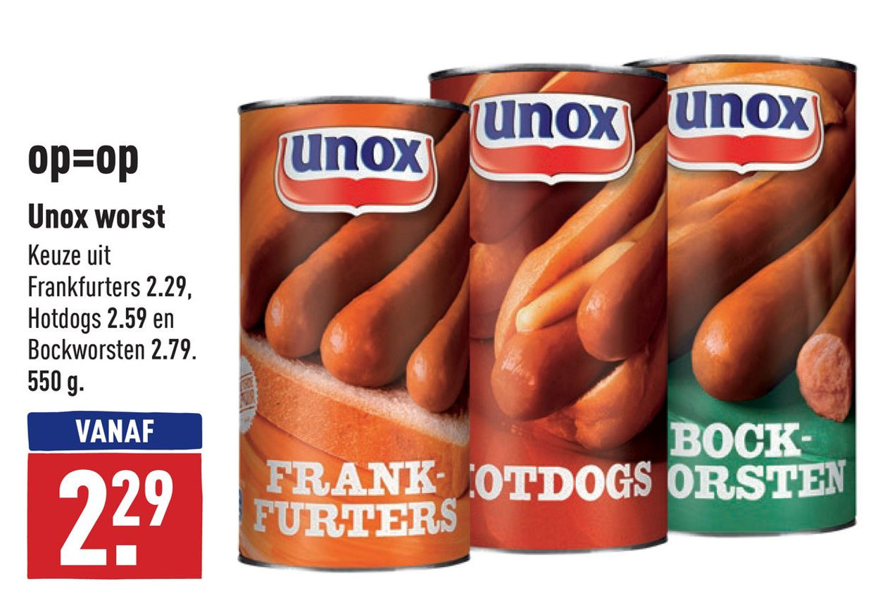 Unox worst aanbieding bij ALDI