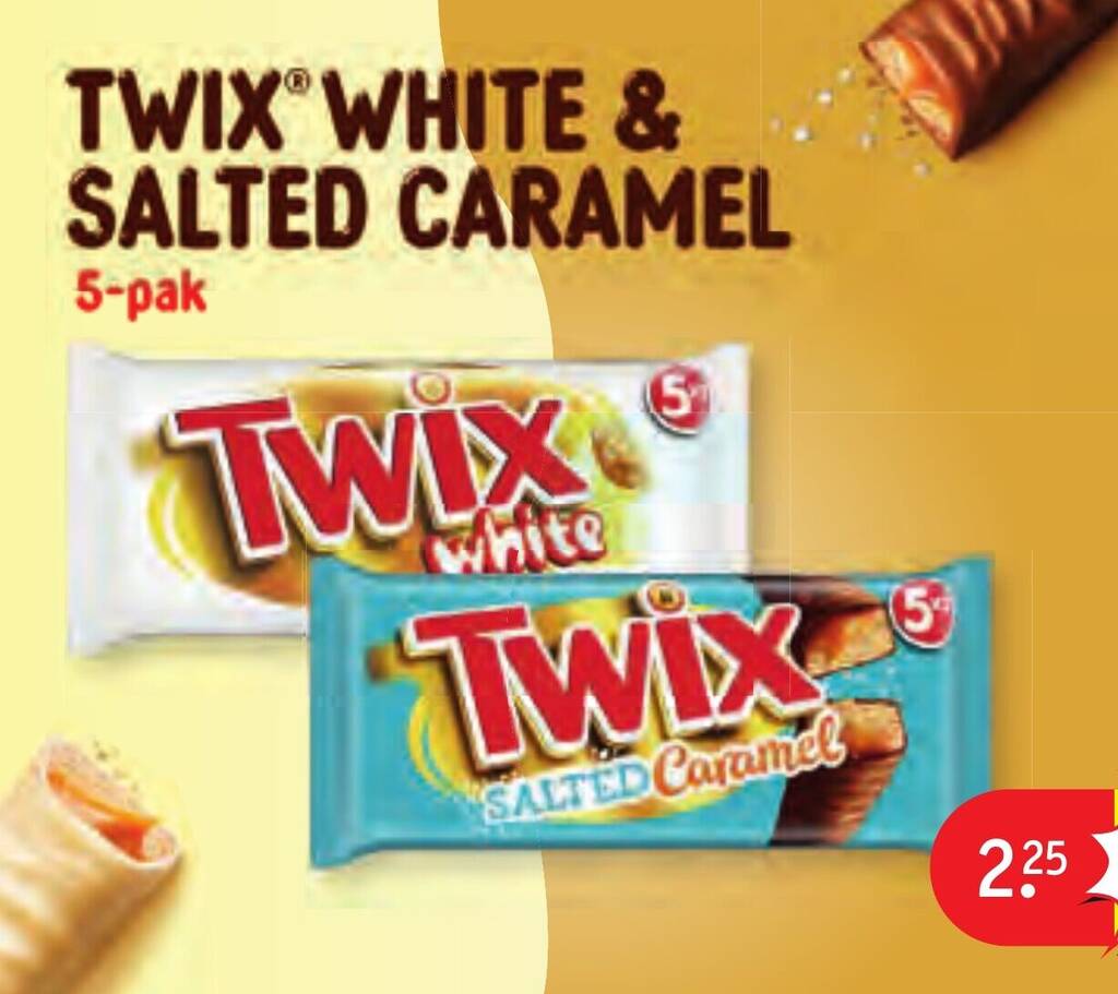 Twix white & salted caramel aanbieding bij Kruidvat