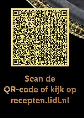 ** Scan de QR-code of kijk op recepten.lidl.nl aanbieding bij Lidl