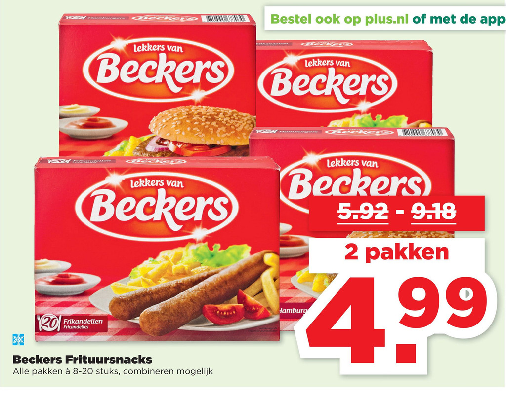 Beckers Frituursnacks aanbieding bij PLUS