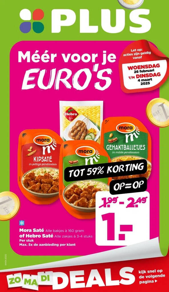 Mora Saté Alle bakjes à 160 gram of Hebro Saté Alle zakjes à 3-4 stuks ...