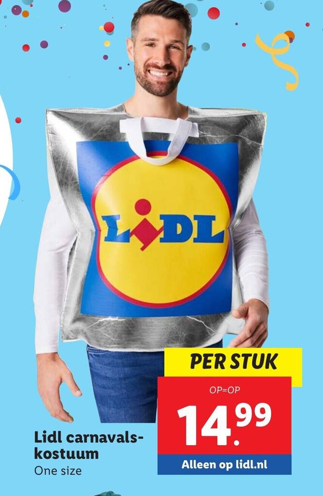 Lidl carnavals- kostuum aanbieding bij Lidl