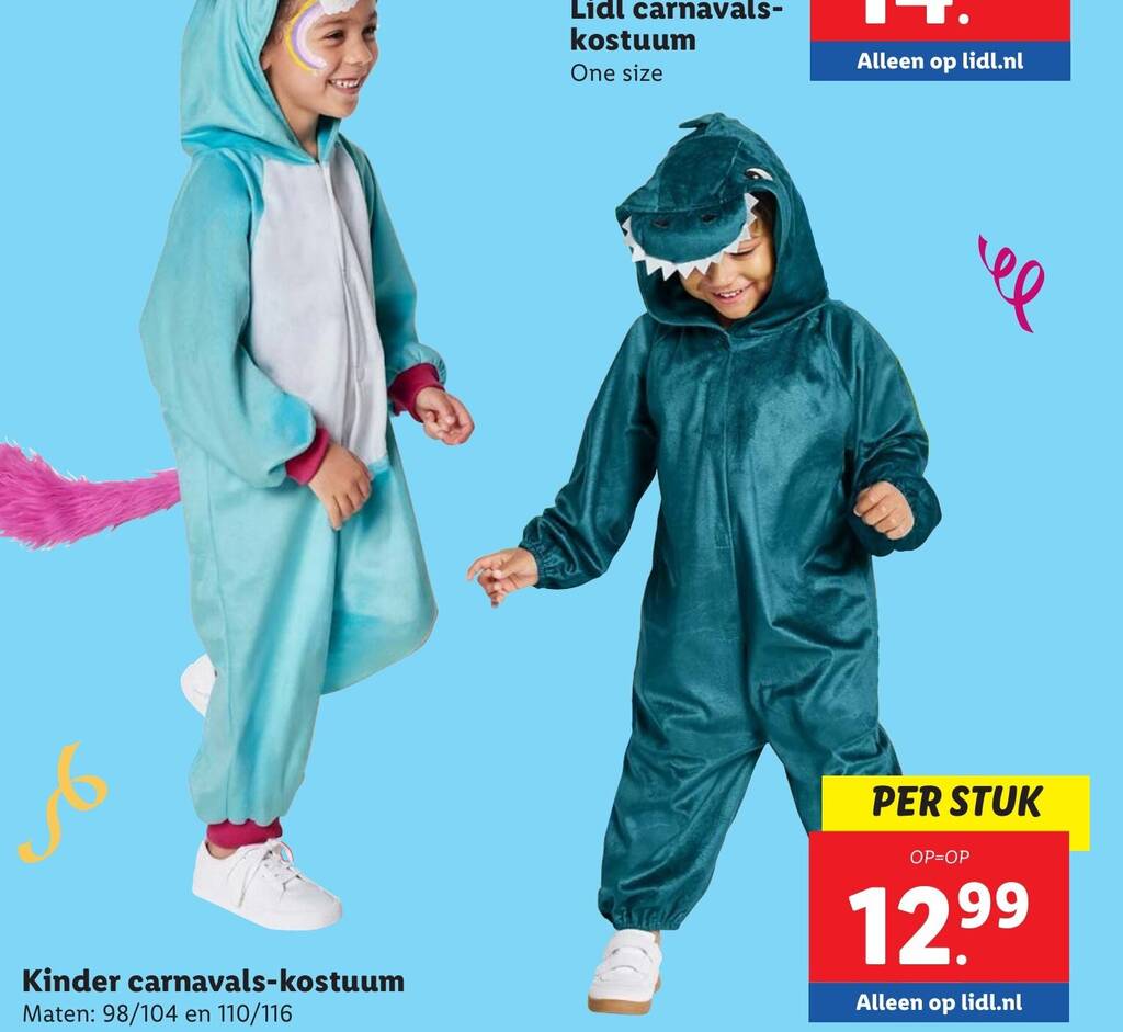 Kinder carnavals-kostuum aanbieding bij Lidl