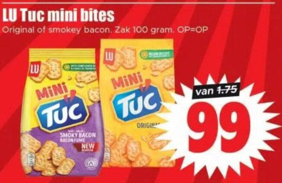 LU Tuc mini bites 100 g aanbieding bij Dirk