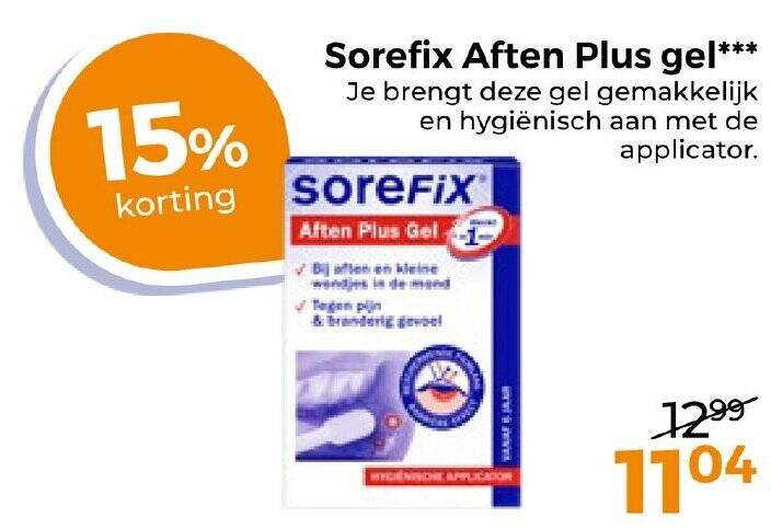 Sorefix Aften Plus gel aanbieding bij Trekpleister