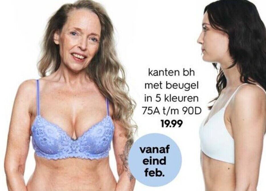 kanten bh met beugel in 5 kleuren 75A t/m 90D aanbieding bij HEMA