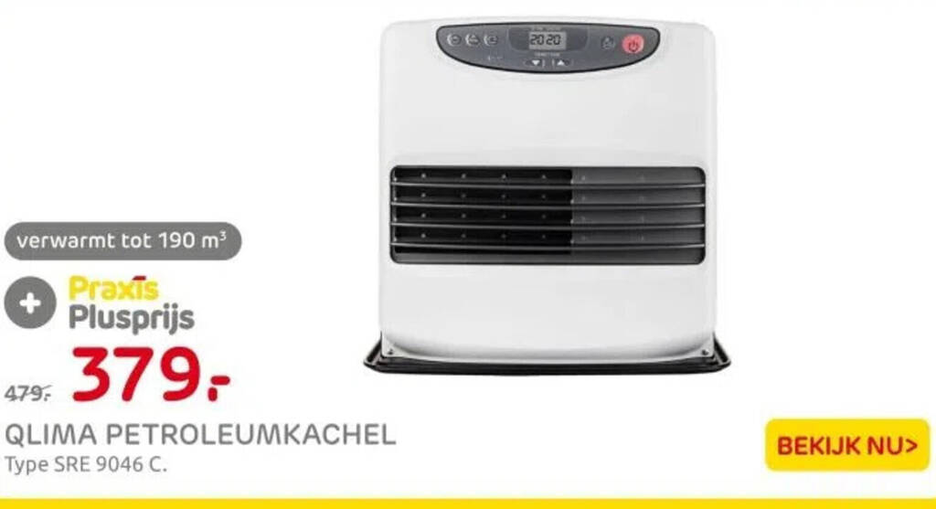 Qlima petroleumkachel aanbieding bij Praxis