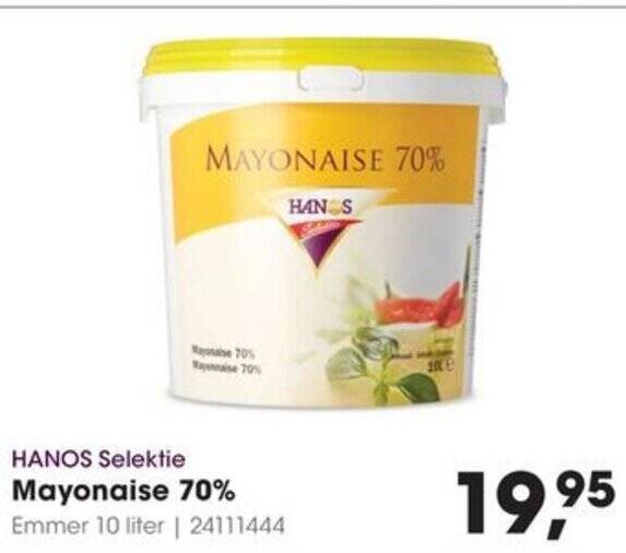 HANOS Selektie Mayonaise 70% 10 l aanbieding bij HANOS