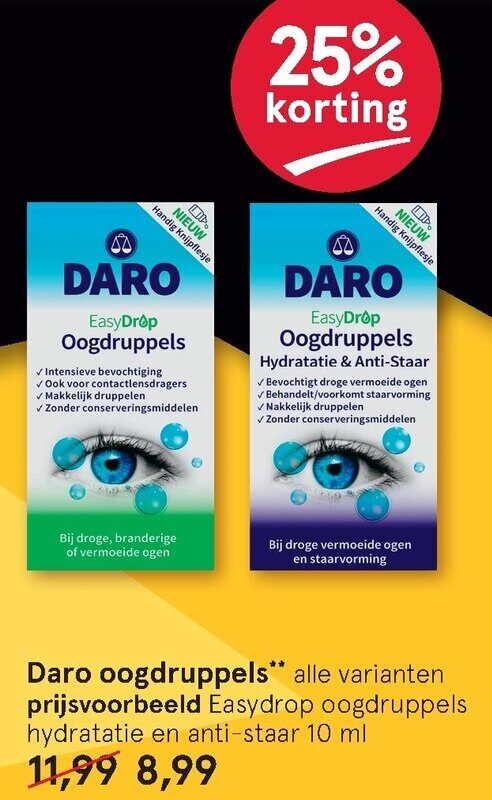 Daro oogdruppels 10ml aanbieding bij Etos