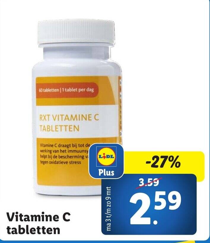 Vitamine C tabletten aanbieding bij Lidl